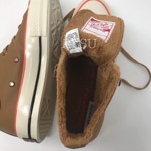 Converse | Shoes | Converse Chuck 7 Hi Leather Burnt Caramel W Authe ...